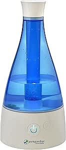 PureGuardian Ultrasonic Cool Mist Humidifier, 30 Hrs. Run Time, 0.5 Gal. Tank Capacity, 350 Sq. Ft. Coverage, Small Rooms, Quiet, Filter Free, Silver Clean Treated Tank, H940AR