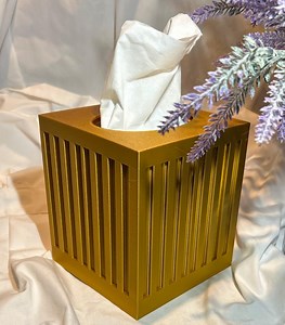 Vertical Pattern Tissue Box Cover With Bottom - Fits Square Kleenex & Puffs - Etsy