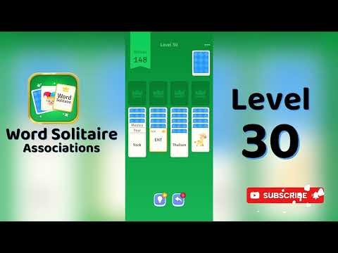 Word Solitaire Level 30 Answer 🃏 | Solitaire Associations: Words