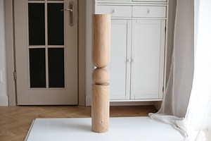 Handmade Turned Wood Table Leg: Unfinished Ash, Oak or Birch Wood (h900mm) - Etsy