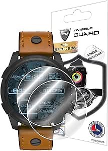 IPG For DIESEL Smartwatch (48 MM) DZT2001 - DZT2002 - DZT2003 - DZT2004 - DZT2005 - DZT2007 Screen Protector (2 Units) Invisible Ultra HD Clear Film Anti Scratch Skin Guard - Smooth/Bubble -Free