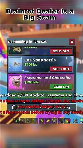 Brainrot Dealer is a big scam #stealabrainrot #robloxedit #roblox