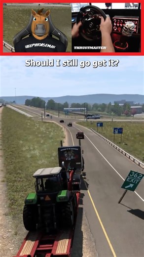 I'm under control! #ats #americantrucksimulator #creepyhorseman #thrustmaster #nextlevelracing #peterbilt #kenworth #mack #freightliner #volvo #trucker #trucking #otr #horsepower #horsemask #swift #jeep | Creepyhorseman