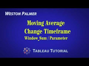 Tableau Tutorial - Level-up your Moving Average Line by using a Parameter to change the timeframe