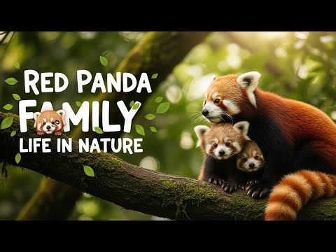 Red Panda Family Life in Nature