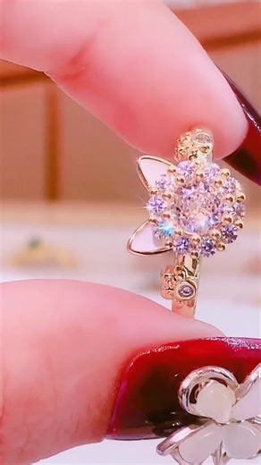 A201-J COD Cincin Wanita Elegan Premium Lapis Platinum – Permata Bersertifikat GRA, Anti Karat, Garansi Resmi 1 Tahun