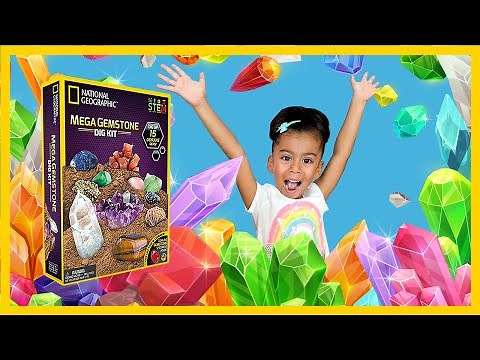 Rocks and Gemstones | National Geographic Mega Gemstone Dig Kit | Kids Science