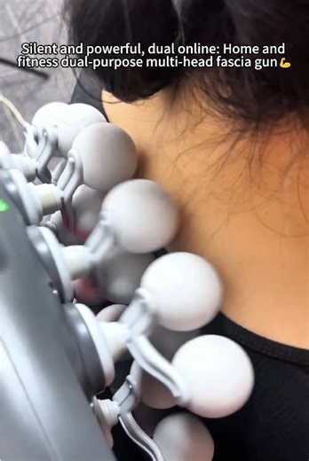 Tired of massagers that only work on easy muscle areas? This multi-head gun tackles the hard-to-reach spots! #HardToReachMuscles #FasciaGunPro #DeepMassage#BloodFlowBoost