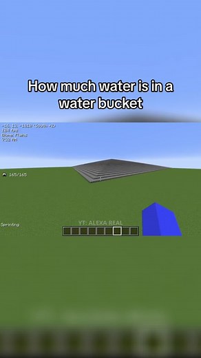 How much water is in a water bucket in Minecraft #waterbucket #minecraftmemes #water #minecraft