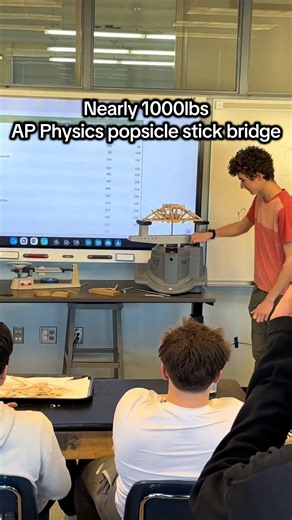Record-Breaking Popsicle Stick Bridge in AP Physics Class