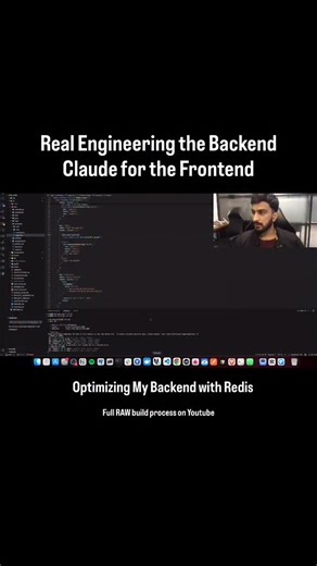 Umar Qureshi | Day 17: Implementing Redis I just uploaded the full raw process of building a SaaS. No cuts. No edits. No hiding errors. Every bug. Every... | Instagram