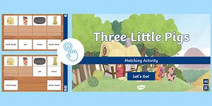 Three Little Pigs Interactive Matching Activity