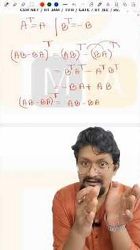 Symmetric Matrix in 30 Seconds ⚡ | JEE Main Maths Shorts #jeemaths #jeemains2025