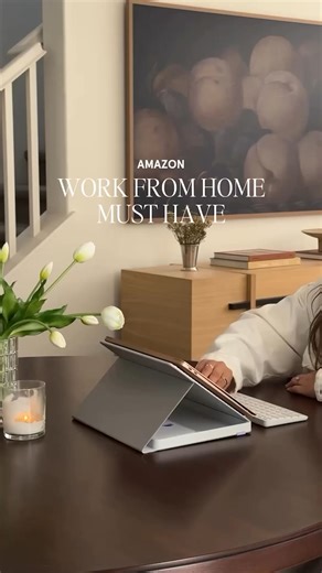 49K views · 130 reactions | Adjustable and portable for all your on-the-go needs 六‍ Shop this Logitech laptop stand now: https://amazonhome.visitlink.me/oqXpbO : bymichellelei on Instagram | Amazon Home | Facebook