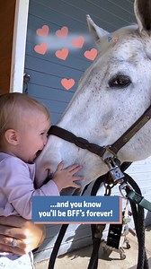 A hug as big as her heart! UnbreakableBond #HorseLovers #ToddlerJoy #GentleGiant #PureHappiness | Poke My Heart