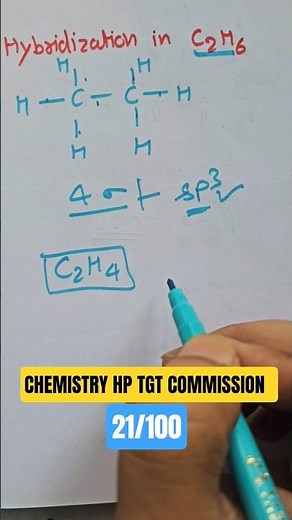 Hybridization in C2H6 🔥 21/100 #Hybridization #chemistry
