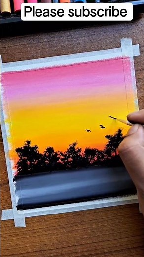 ,,🌅☀️Easy Road Painting | Oil Pastel Art Tutorial #sunset #artwork #shotrs #drawing