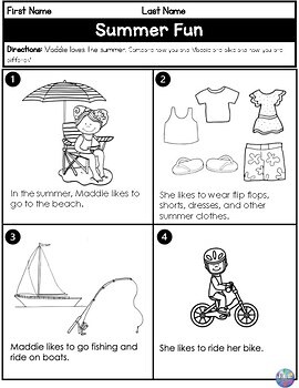 WIDA ACCESS Writing Practice Seasons Compare, Argue, & Narrative Prompts