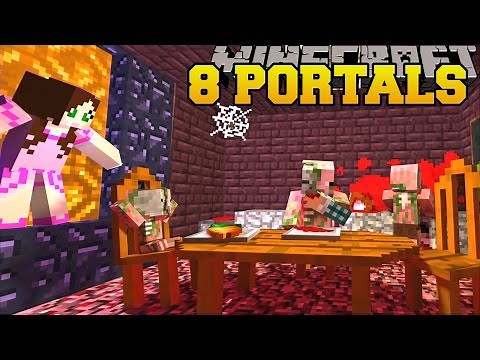 Minecraft: TRAPPED IN DIMENSIONS! - THE 8 PORTALS - Custom Map [1]