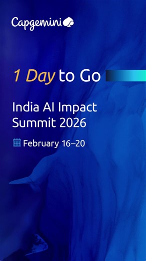 Capgemini India | The countdown is on. In just 1 day, the India AI Impact Summit 2026 opens its doors to bold ideas and breakthrough innovation. This year,... | Instagram