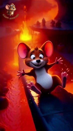 Tiny Mouse Parkour on LAVA #shorts #adventure #insane