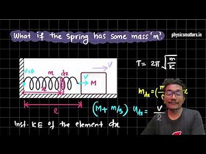 Oscillation of Spring with mass m | Simple Harmonic Motion | JEE | NEET | CBSE |