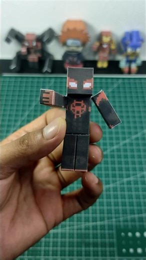 Spiderman Miles Morales Minecraft Papercraft #spiderman #milesmorales #papercraft #diy #marvel