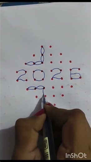 8 by 2 dots easy rangoli design #art #dialyrangoli #rangoli #muggulu #kolam