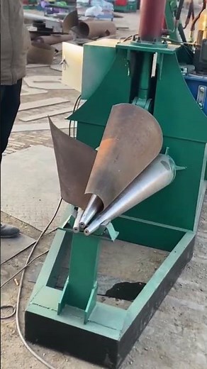 Metal funnel processing with rolling machine - Smart technology and machinery make work easy