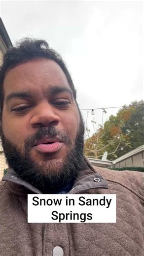 Snow falls in Sandy Springs