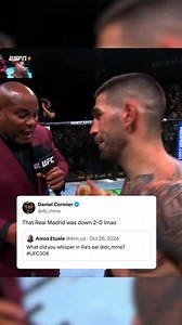 1.4M views · 19K reactions | DC told Ilia Topuria that Real Madrid was losing against Barcelona after beating Max Holloway  #UFC317 | ESPN MMA | Facebook