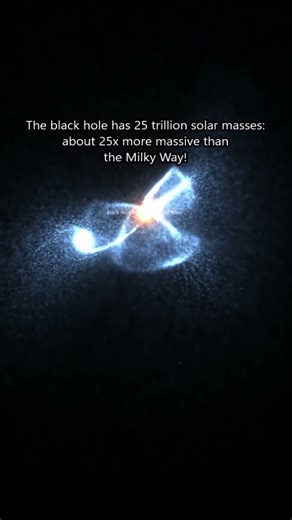 Black Hole 25 Trillion M☉ vs. 3 Large Galaxies 😮🌌 #spacesim