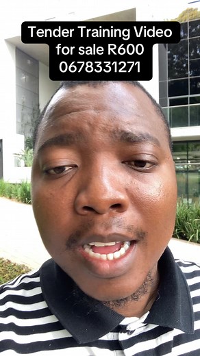 Tender training video for sale | Siboniso Radebe