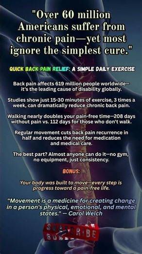Quick Back Pain Relief: One Simple Exercise That Actually Works