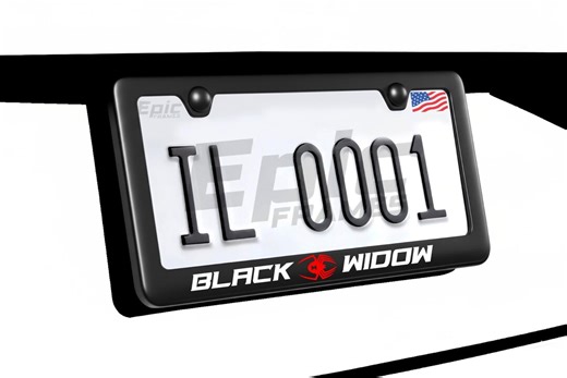 Black Widow Stainless Steel License Plate Frame Holder - Etsy