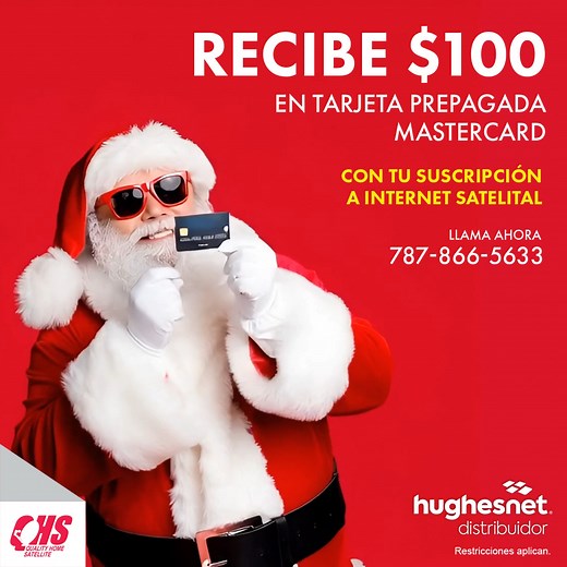 #Oferta #Internet Solo Hughesnet puede llevar señal de internet a cada casa, donde otras compañías no llegan. El mejor internet 100% satelital que si llega al barrio donde vives. Te pre-cualificamos por teléfono llamando al ☎️787-866-5633. ✅ Ofertas desde $49.99 al mes ✅ Precio fijo GARANTIZADO ✅ Datos Ilimitados ✅ Tarjeta prepagada de $100 💳 ✅ Instalación GRATIS ✅ Servicio durante el apagón ✅ Telefonía Residencial Disponible | Quality Home Satellite