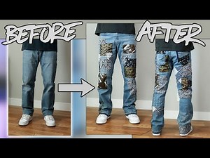 DIY | Custom SASHIKO PATCHWORK Flared Denim Pants | JULIUS