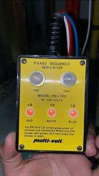 How to check phase sequence | Phase sequence indicator #electricalinindustry