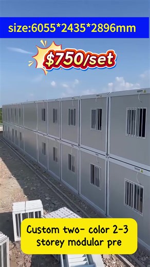 ✅ Kazakhstan project DONE! Custom two-color 2-3 storey modular prefab house—thickened breathable steel, flat pack design. Source factory direct supply, trusted by 43 countries! Seize market opportunities, max out profits!#KazakhstanProject #ModularPrefabHouse #FlatPackContainer #SteelContainerHouse #PrefabOffice | container house