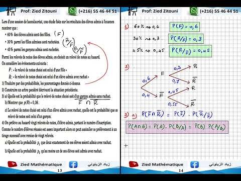 07 - Probabilités Conditionnelle. Correction Exercice. Bac Math / Science / Technique / Info / Eco.