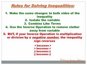 Algebra - Solving Inequalities: 7th grade math
