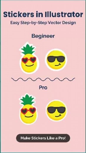 Create a Cool Sticker Effect in Adobe Illustrator #illustratortips #stickers