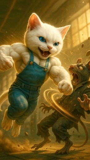 Baby Kitten Boxing Fight with Wild Cat😱🥊#shorts #animals #ai #animation #cartoon #funny #ytshorts