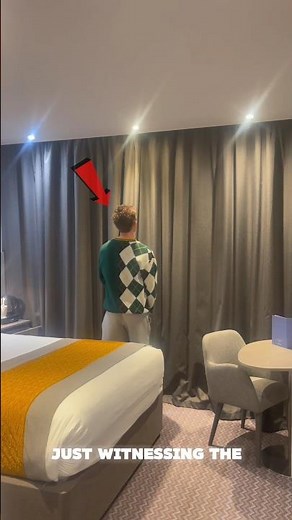 luxury hotel window is shockingly small! 😂 #LuxuryFail #FunnyShorts #HotelView #trending