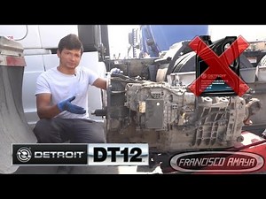 FREIGHTLINER CASCADIA DT12 AUTOMATIC TRANSMISSION STUCK IN GEAR AFTER RAN OUT OF OIL