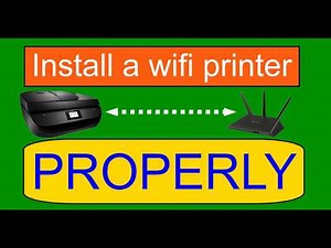 How to Install a Wifi printer - PROPERLY. Change Automatic ip address to Manual ip address.