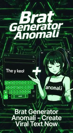 Brat Generator Anomali Trendy Glitch Text Creator for Viral Content