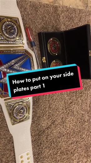 Tutorial on how to put on your side plates for Replica titles part 1! #wwe #wwettfam #wwefan #beckylynch #wwe__tiktok06 @wwe