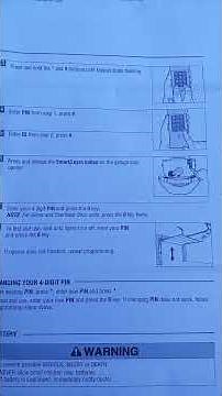 How to program a Liftmaster Key pad