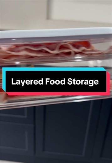 Layered Food Storage Container for Organized Fridges